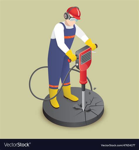 3d Isometric Flat Icon Of Construction Royalty Free Vector