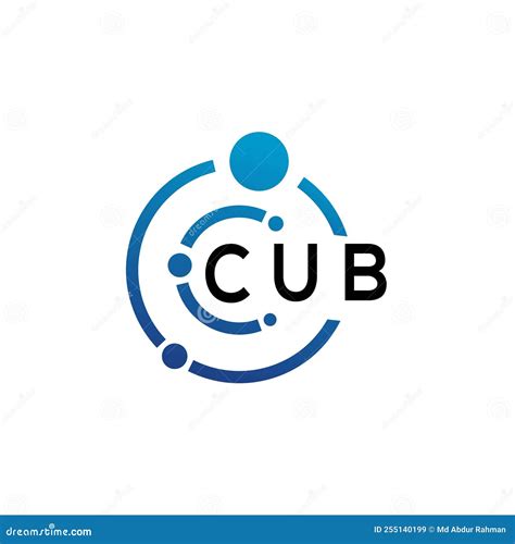 CUB Letter Logo Design On White Background CUB Creative Initials Letter Logo Concept Stock