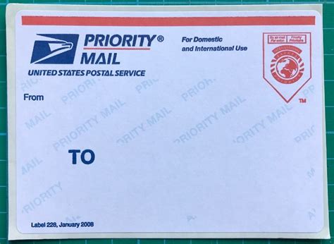 Priority Mail Label Template