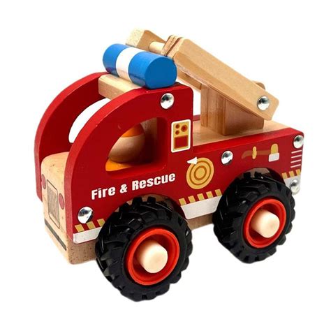 Toyslink Wooden Fire Truck The Panton Store
