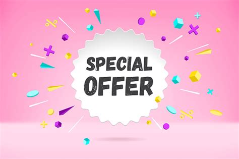 텍스트와 흰색 종이 버블 클라우드 특별 제공 판매 쇼핑 프로 모션 배너 할인 디자인 클라우드 토크 문자 메시지 폭발 그래픽 요소 개념 유행 기하학적 스타일 벡터 포스터입니다