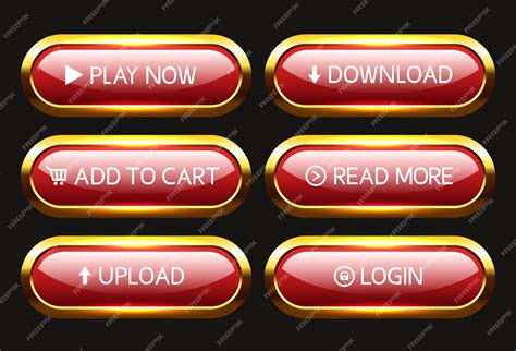 Premium Vector Gold Buttons For Website Luxury Buttons For Web Design Vector Setx9