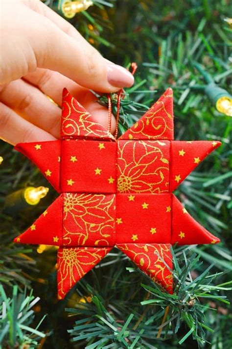 Scandinavian Star Ornament No Sew Fabric Star Ornament So Easy