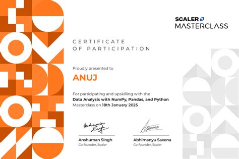 dr anuj fanda on linkedin certificate data analysis with numpy pandas and python