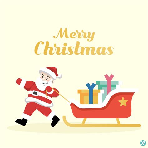 썰매 끄는 산타클로스 일러스트 Ai 다운로드 Download Santa Claus Pulling Sleigh Vector 어반브러시