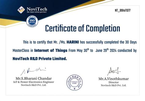 🚀 Proud To Share That Ive Completed The 30 Day Masterclass On Internet Of Things From