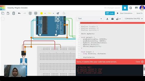 Rangkaian Arduino Untuk Menggerakkan Motor Servo Pada Sensor Jarak Youtube