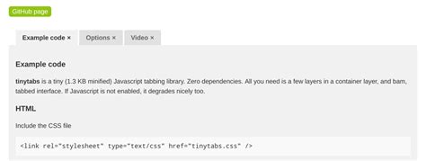 Vuejs Wrapper For Tinytabs Library