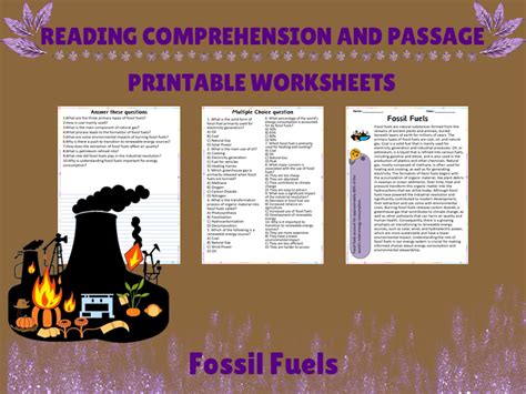 Understanding Fossil Fuels An Engaging Reading Passage And Interactive Questions Teaching