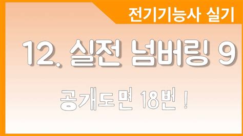 12 전기기능사 실기공개도면 18번 Youtube