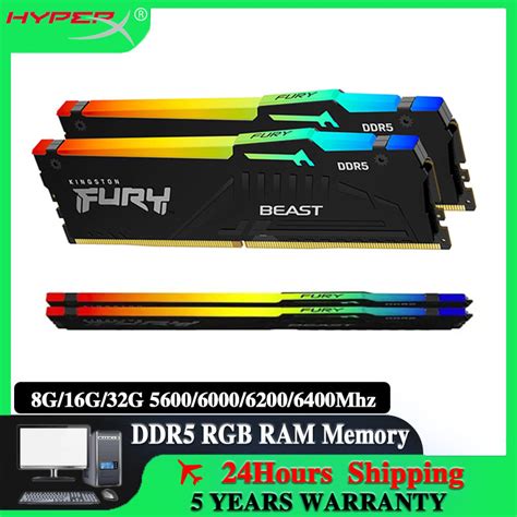 Hyperx Fury Ddr5 Beast Motherboard8gb16gb32gb5600600062006400mhz Amdintel288 Pin11v