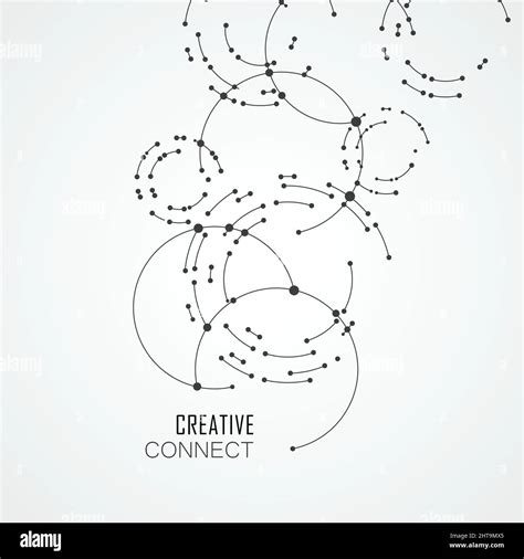 Vector Points Connecting Circles Background Geometric Abstraction