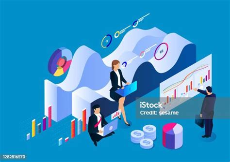 데이터 분석 및 통계 개념 비즈니스 분석 데이터 시각화 데이터 및 투자 등측투영법에 대한 스톡 벡터 아트 및 기타 이미지 등측투영법 그래프 컴퓨터 Istock