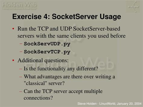 Ppt Network Programming In Python Steve Holden Holden Web Linuxworld