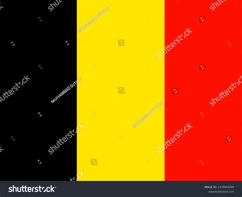 Belgian Flag Vertical Tricolor Flag Black Stock Illustration 2178850289