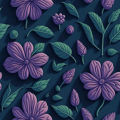 Premium Ai Image Flower Seamless Patterns