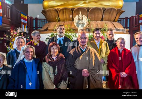 Paris France Interfaith Buddhist Festival Group Portrait French