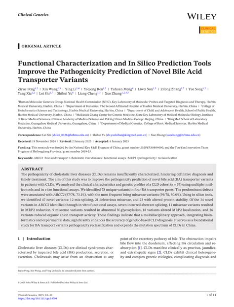 Functional Characterization And In Silico Prediction Tools Improve The