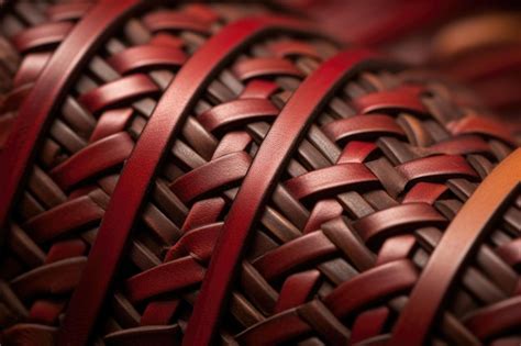 Premium Ai Image Macro Shot Of Leather Weaving On A Belt Created With