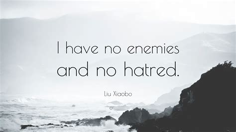 Liu Xiaobo Quote “i Have No Enemies And No Hatred ”