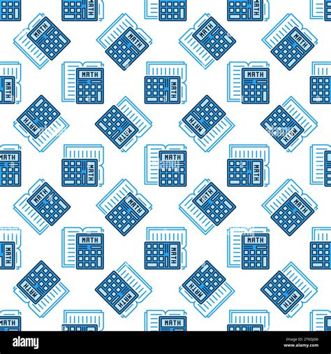 Calculator With Book Vector Mathematics Concept Blue Seamless Pattern Stock Vector Image And Art