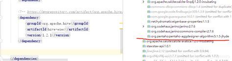 Hive 在idea里 添加依赖报错orgpentahopentaho Aggdesigner Algorithm515 Jhyde