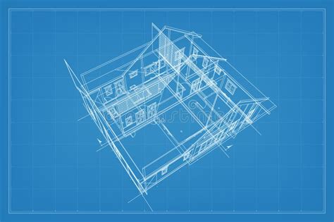3d Render Of Building Wireframe Structure Perspective Wireframe Of