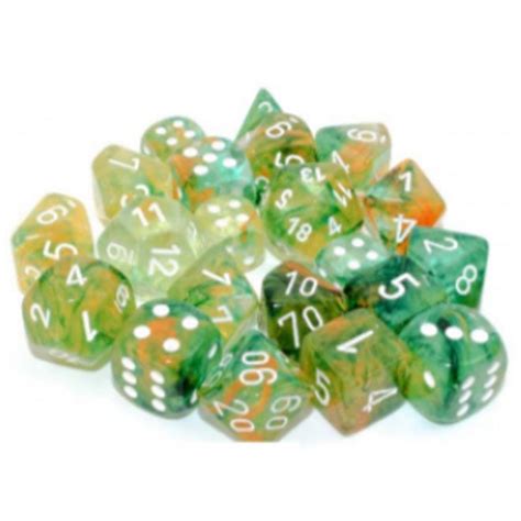 Chessex Nebula 12mm D6 Spring White Luminary Dice Block 36 Dice