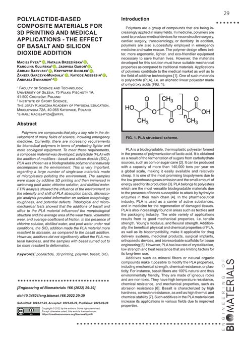 Pdf Polylactide Based Composite Materials For 3d Printing And Medical Applications The