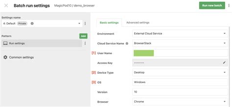 Run Batch Browser Tests In A Browserstack Cloud Environment Magicpod Help Center
