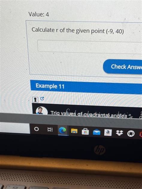 solved practice problem 25 value 4 find two values of