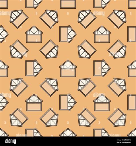 House Roof Truss System Vector Concept Colored Seamless Pattern Stock Vector Image And Art Alamy