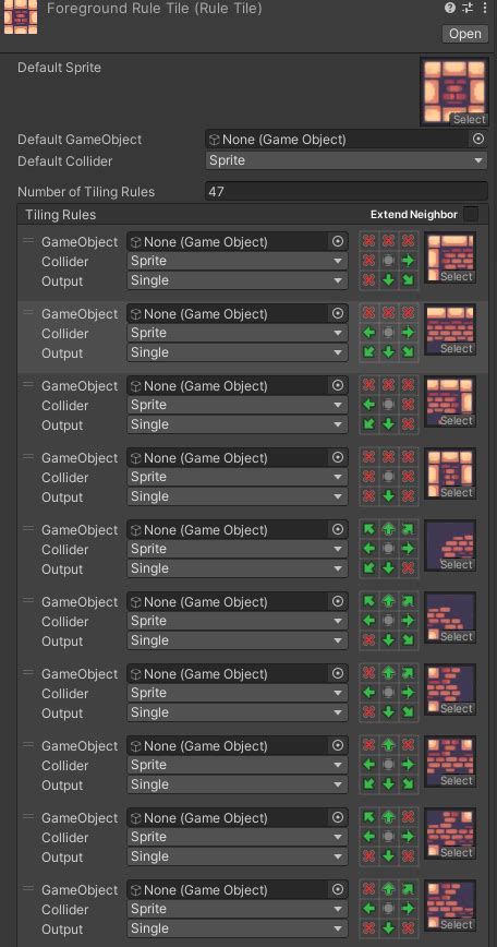 Default Rule Tile Sprite Overtaking Specific Use Cases Unity Engine