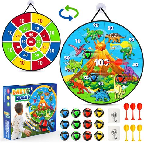 Large Size Double Sided Foldable Dart Board Set With Velcro Balls Darts And Hooks