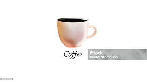 사실적인 커피 잔 밝은 복숭아 또는 파스텔 핑크 색상 흰색 배경에 고립되어 있습니다 이상적인 개념의 신선한 음료 카페테리아 포스터 배너 카드를위한 장식 디자인 그림 3차원