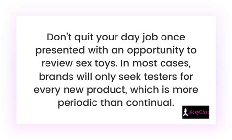 How To Make Money Testing Sex Toys