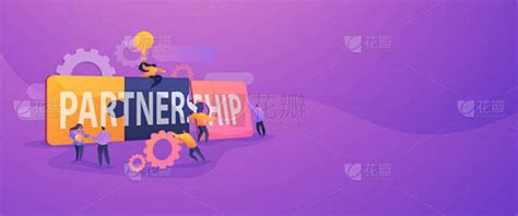 品牌合作。营销策略。各组织的合作。伙伴关系与协议、合作与团队合作、商业伙伴概念。带有复制空间的页眉或