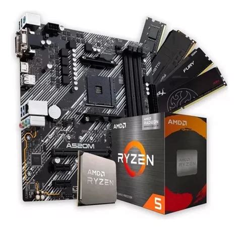 Kit Upgrade Amd Ryzen G Placa M E A M Sem Memoria Cor Preto