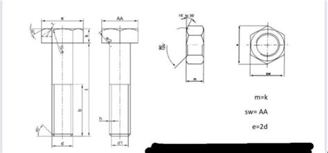 Nut And Bolt Dimension Table