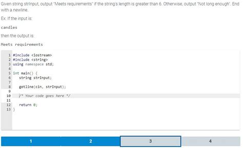 Solved Given String Strlnput Output Meets Requirements If