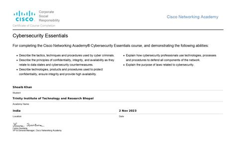 Shoaib Khan On Linkedin Cybersecurity Cybersecurityessentials Cisco
