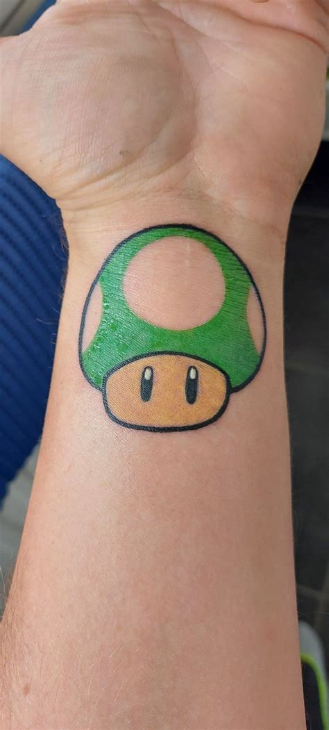1 Up Mushroom Tattoo Super Mario