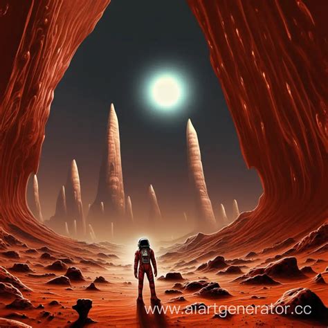 Exploration Of Uncharted Caves On Mars Ai Art Generator