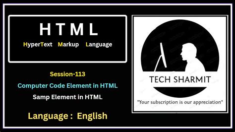 Html Computer Code Elements Samp Element In Html Session 113 Youtube