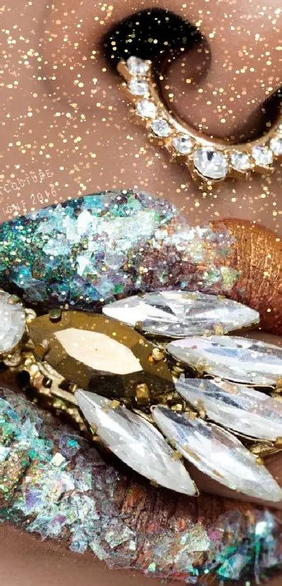 Glittering Lip Art Design Free Download