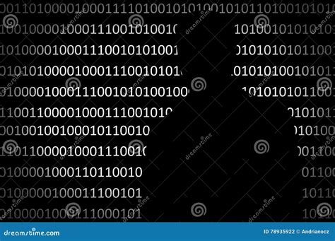 Anonymous Hacker Without Face And Binary Code Background Stock