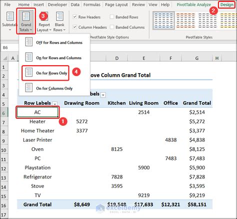 How To Remove Grand Total From Pivot Table 4 Quick Ways