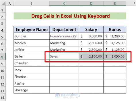 How To Drag Cells In Excel Using Keyboard 5 Smooth Ways Exceldemy