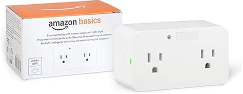 Amazon Com Amazon Basics Dual Smart Plug With Motion Sensor And Night Light Works With Alexa