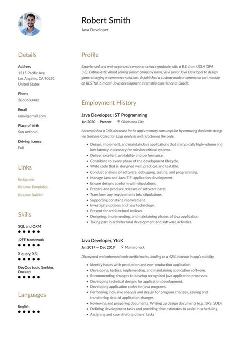 Java Developer Resume Writing Guide Artofit